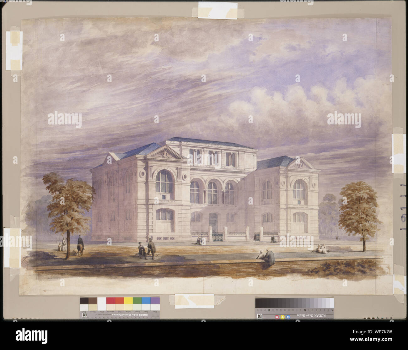 Lenox Library, New York City. Perspective rendering Stock Photo - Alamy