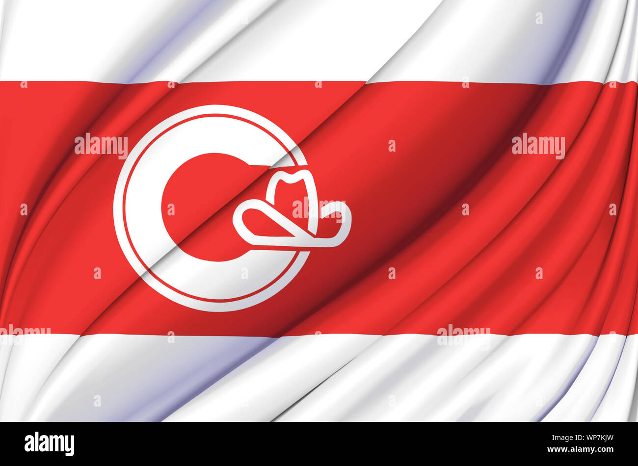 Calgary Alberta waving flag illustration. States, cities and Regions of ...