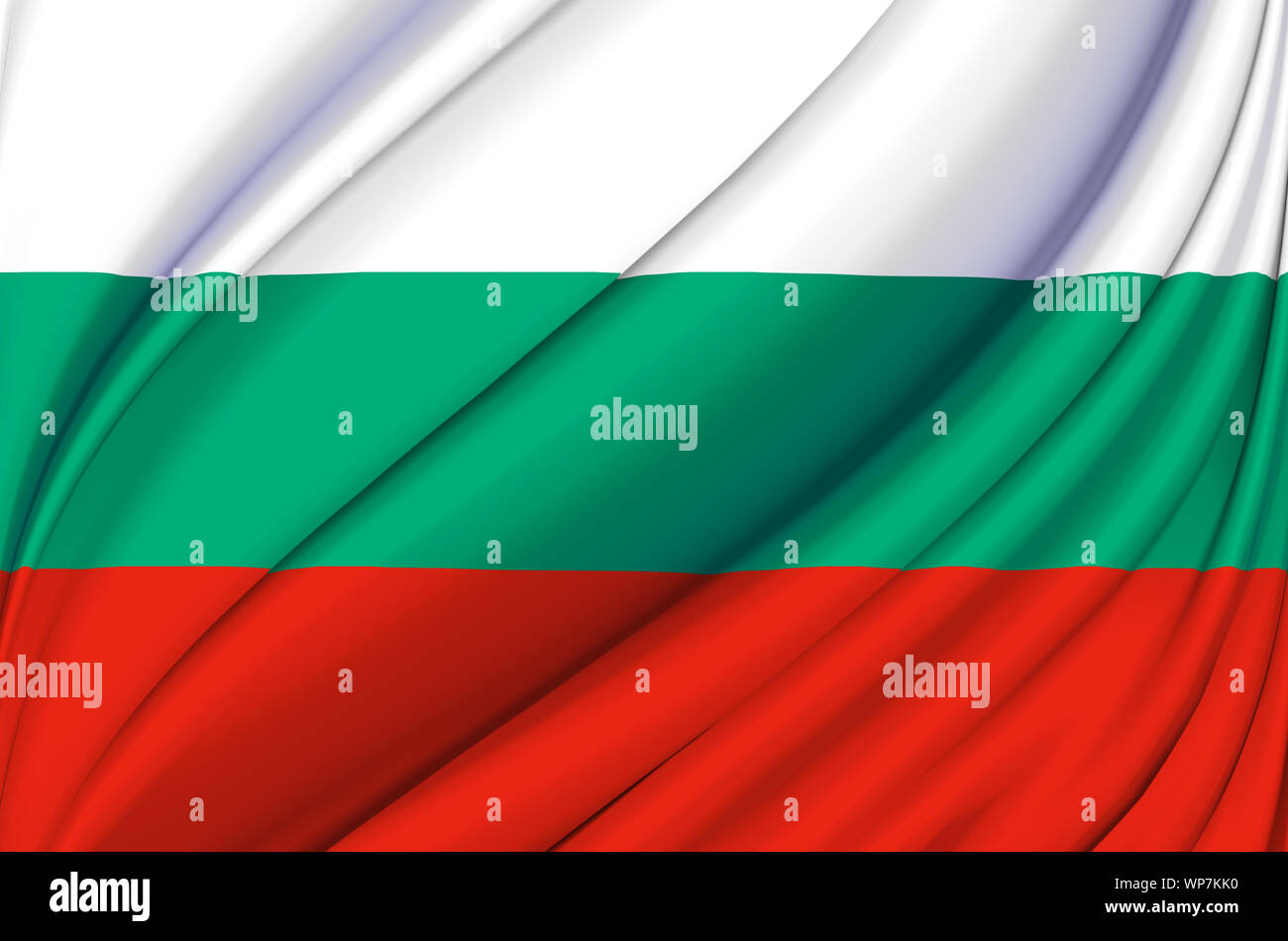 Bulgaria waving flag illustration. Countries of Europe. Perfect for ...