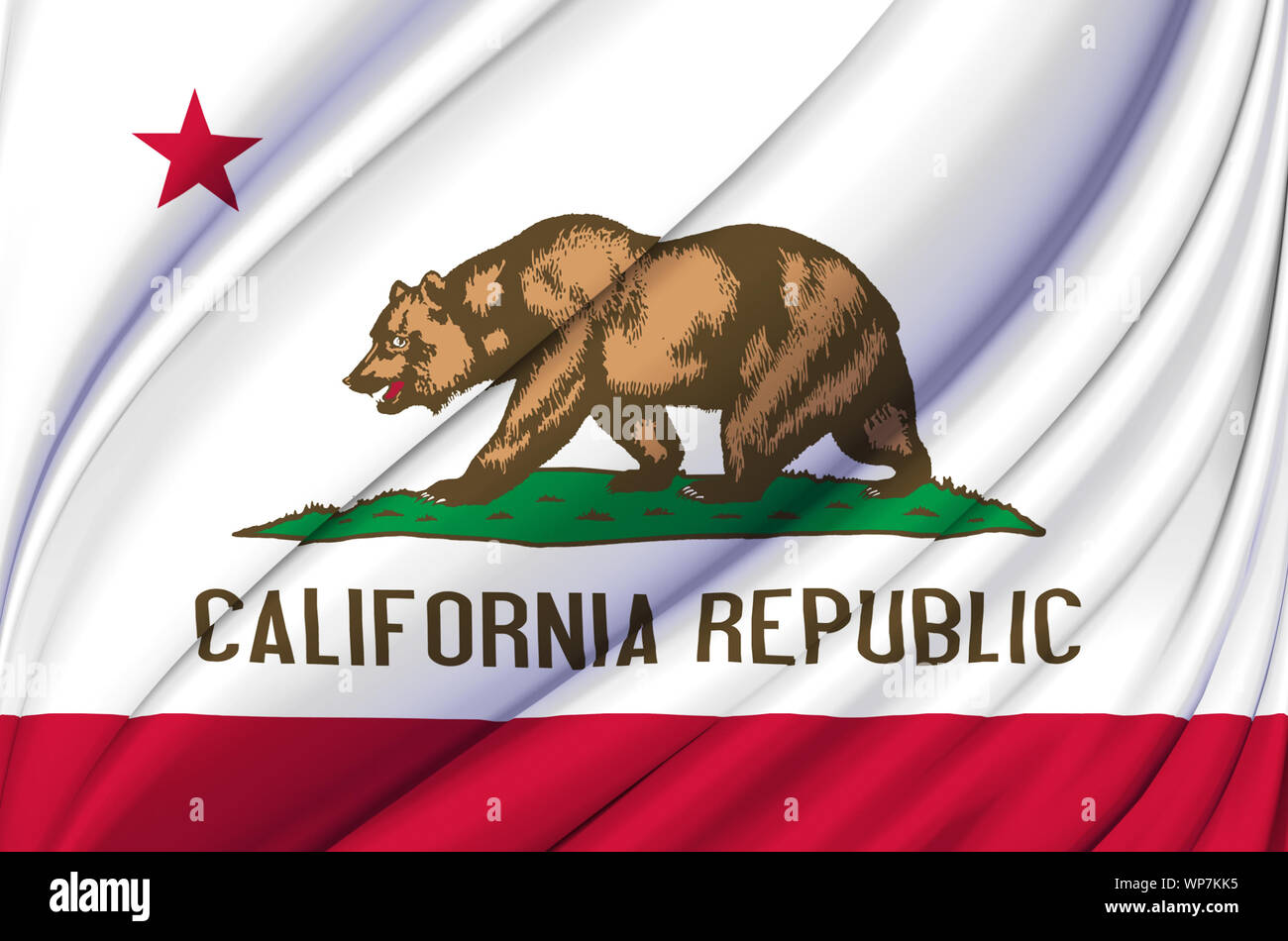 California waving flag illustration. US states. Perfect for background ...