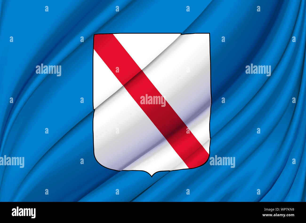 Campania waving flag illustration. Regions of Italy. Perfect for ...