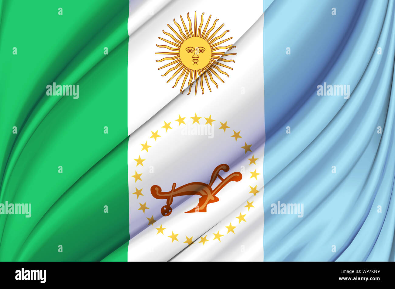 Chaco waving flag illustration. Regions of Argentina. Perfect for ...