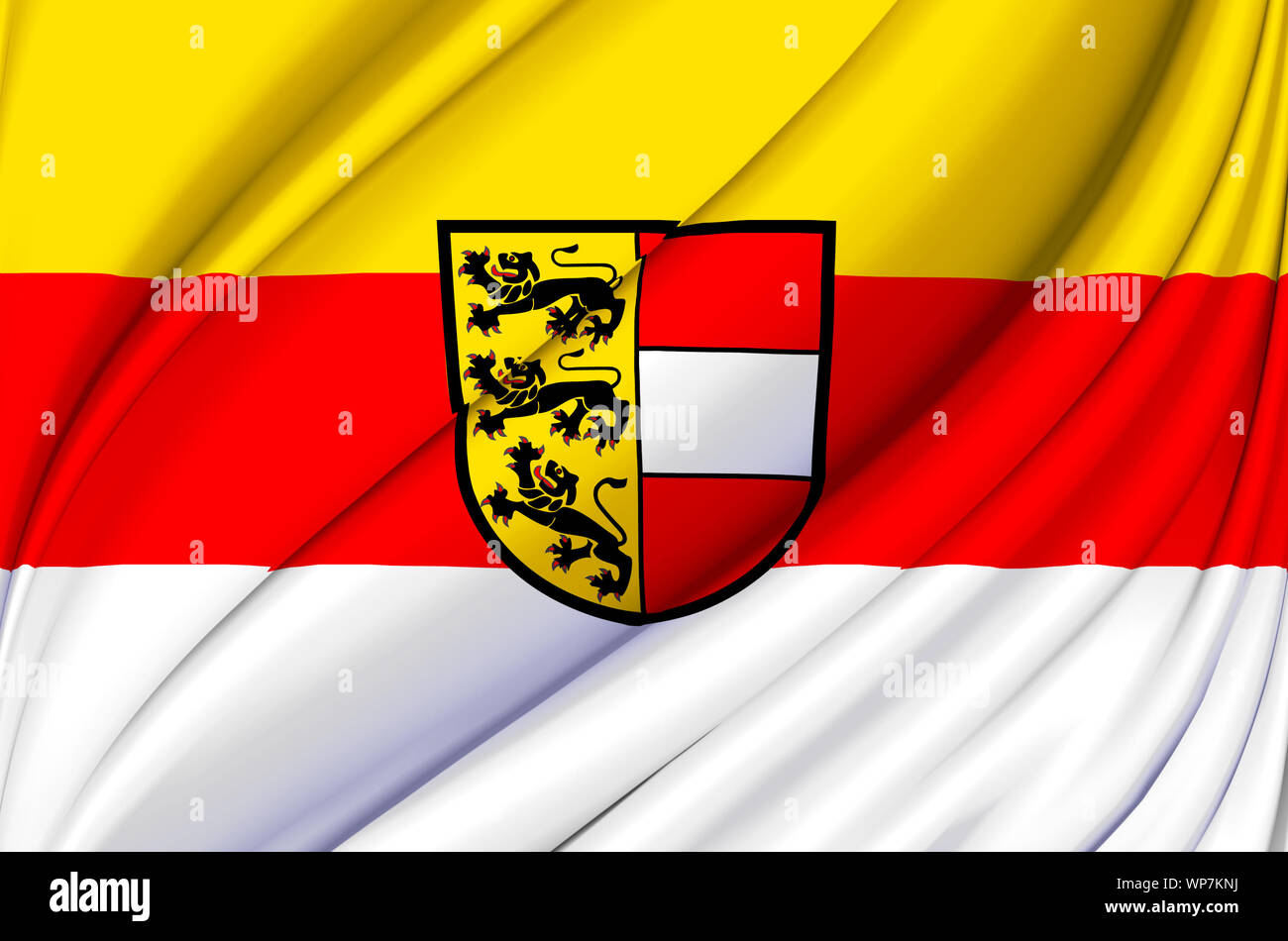 Carinthia waving flag illustration. Regions of Austria. Perfect for ...