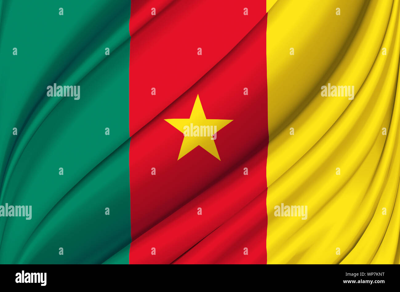 Cameroon waving flag illustration. Countries of Africa. Perfect for ...
