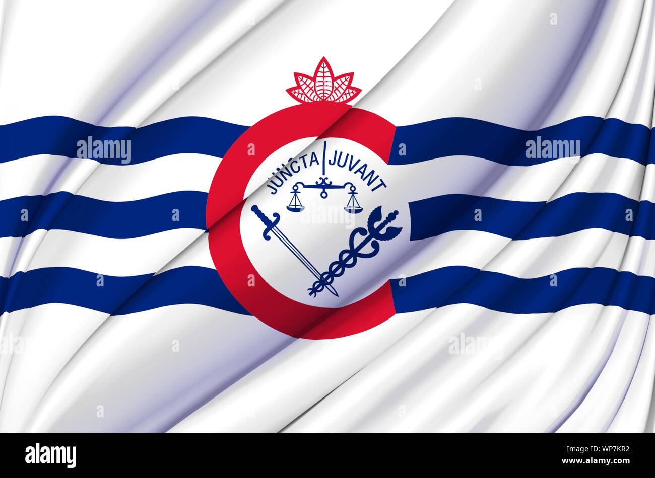 Cincinnati Ohio waving flag illustration. Regions and Cities of the ...