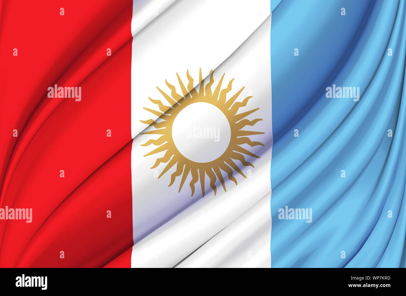 Cordoba waving flag illustration. Regions of Argentina. Perfect for ...