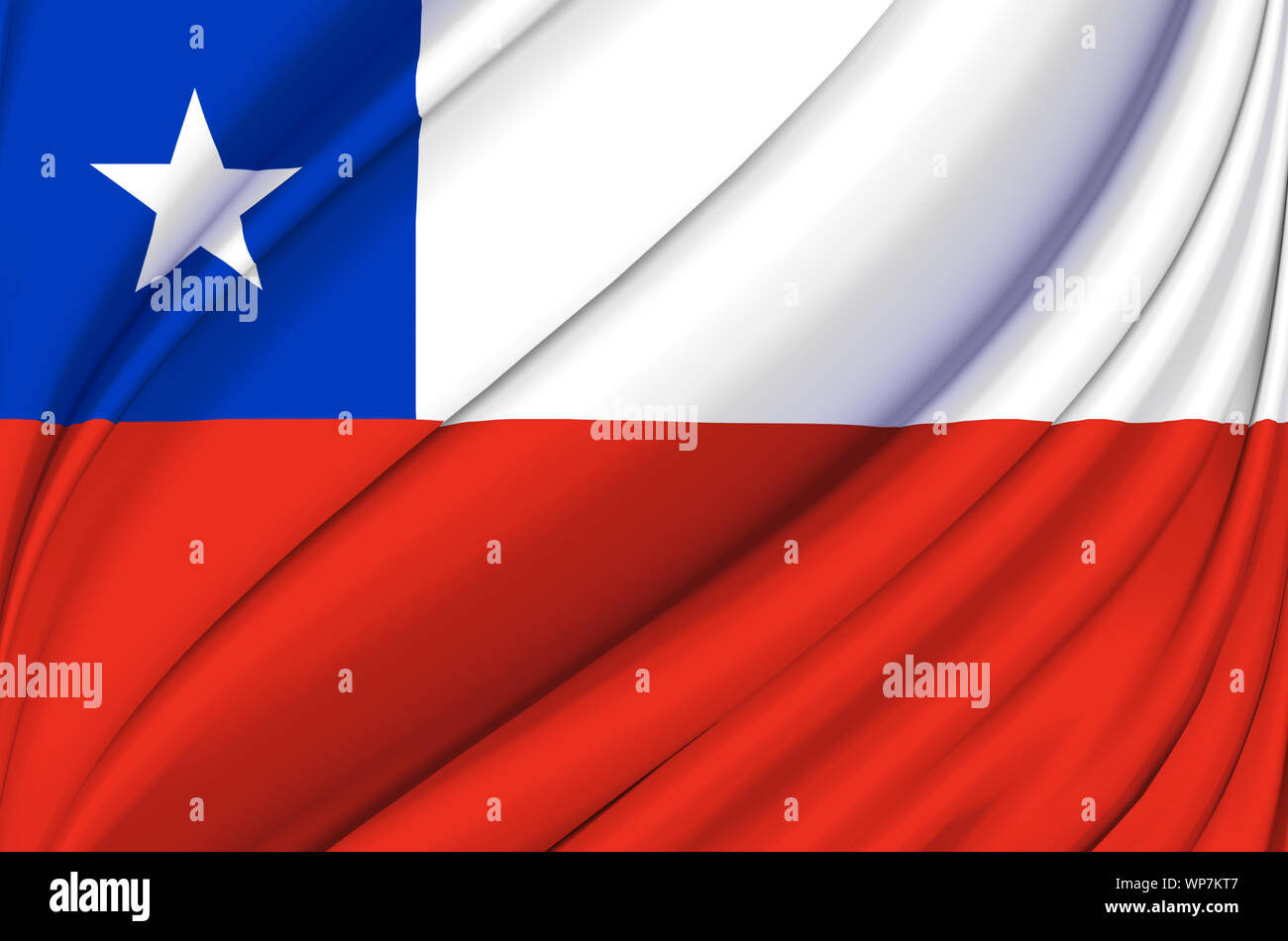 Chile waving flag illustration. Countries of North and Central America ...