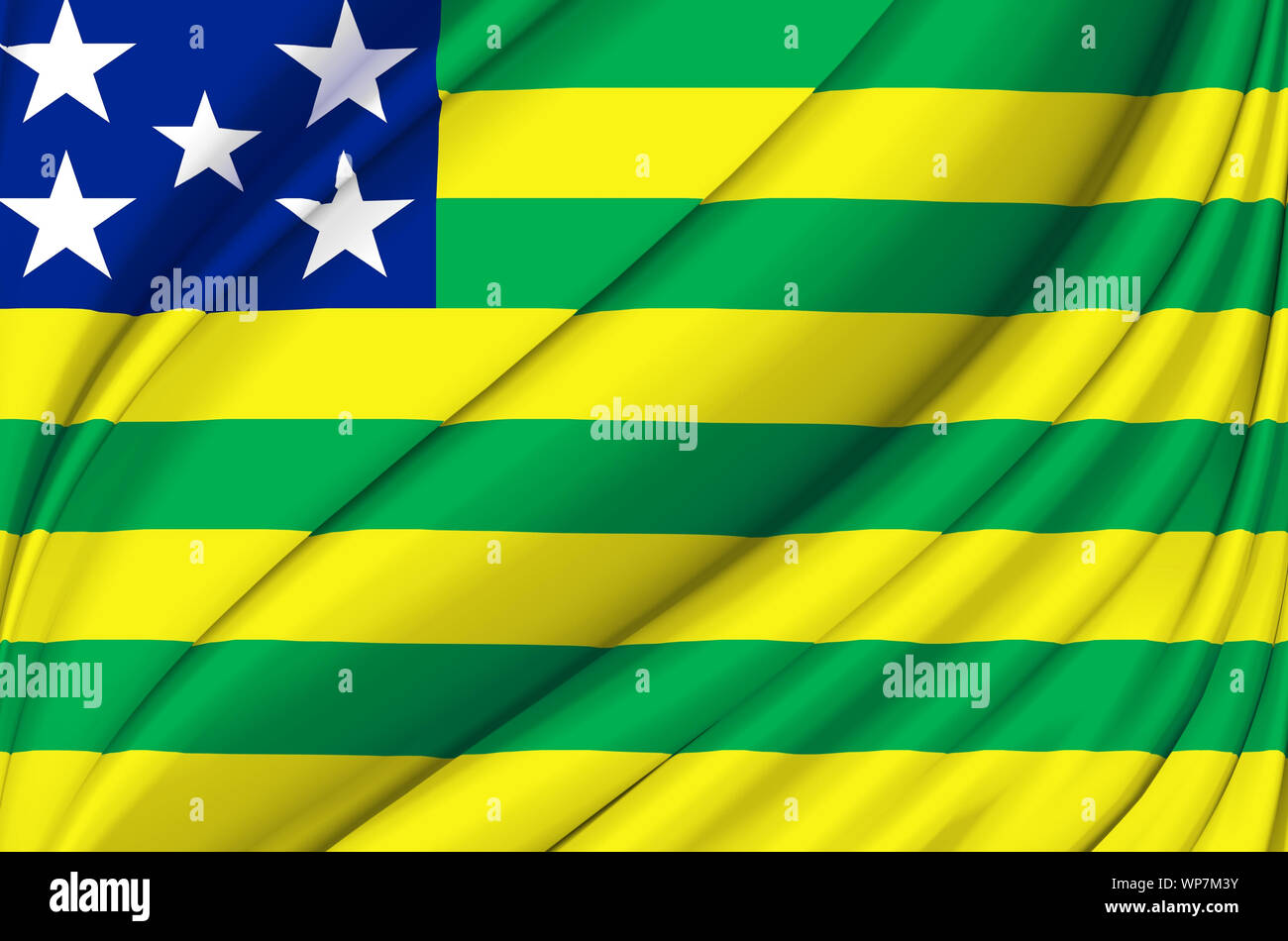 Goias waving flag illustration. Brazilian states. Perfect for ...