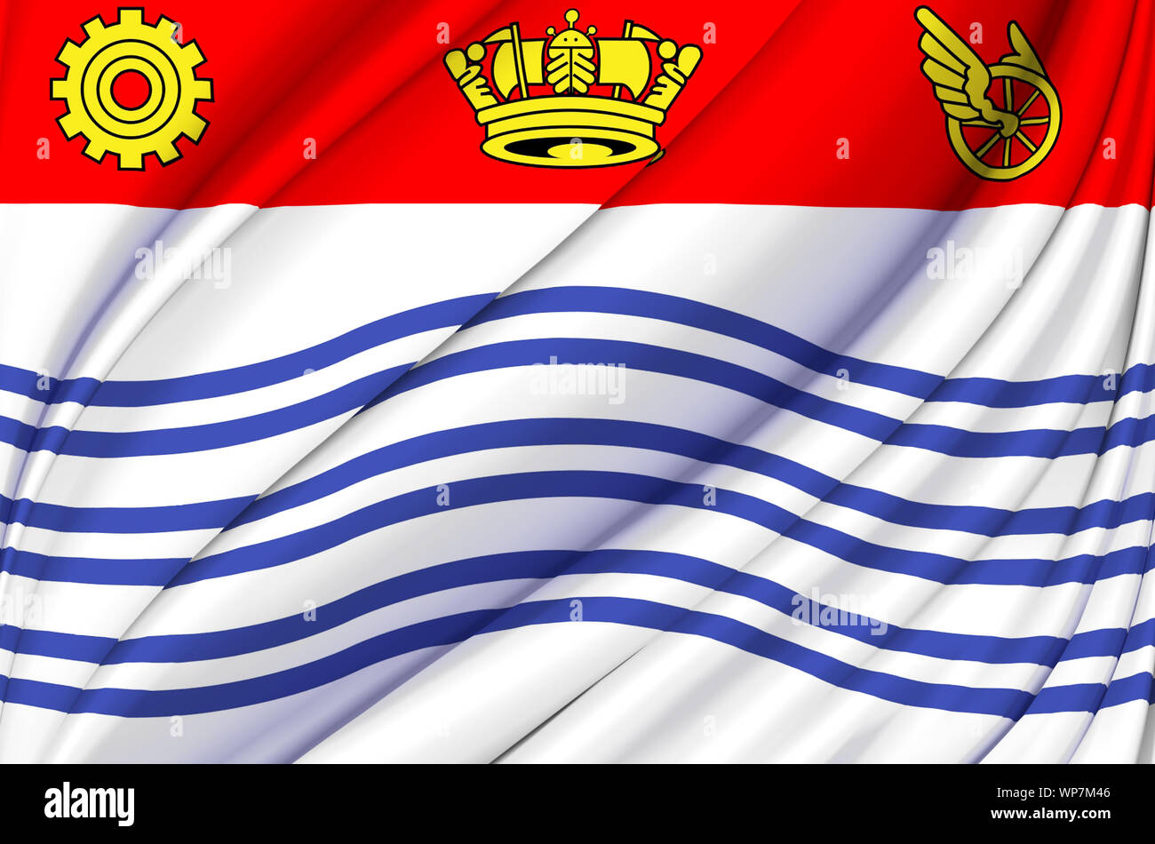 Flag Of Barrie waving flag illustration. States, cities and Regions of ...