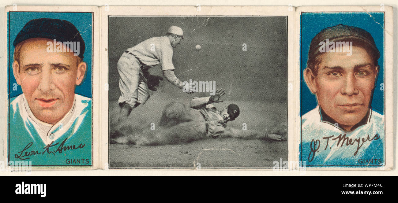 Leon Ames/John T. Meyers, New York Giants, baseball card portrait Stock ...