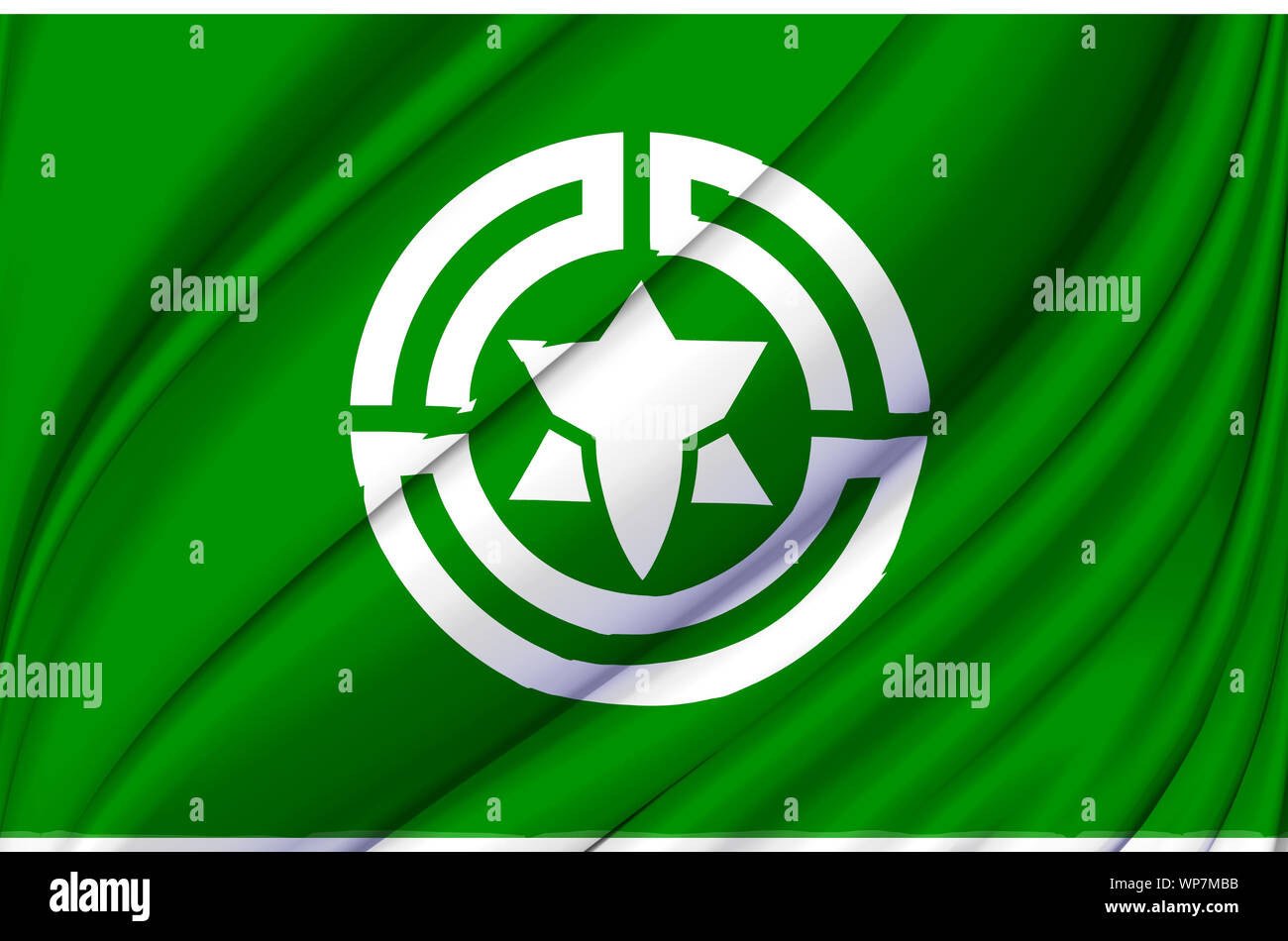 Haboro waving flag illustration. Regions of Japan. Perfect for ...