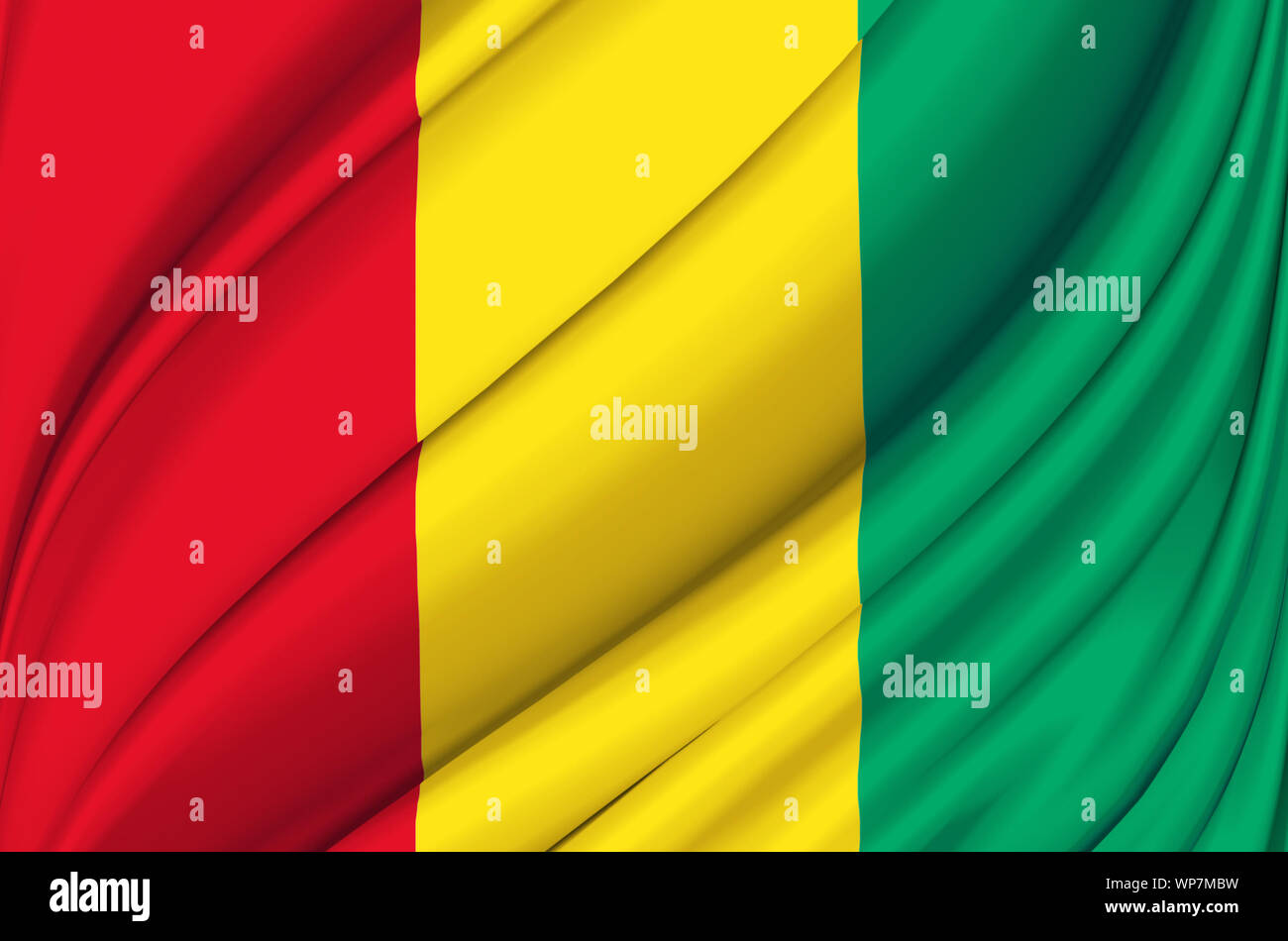 Guinea waving flag illustration. Countries of Africa. Perfect for ...