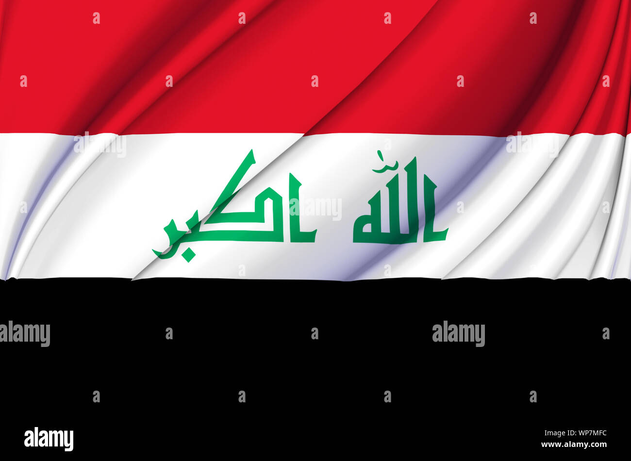 Iraq waving flag illustration. Countries of Asia. Perfect for ...
