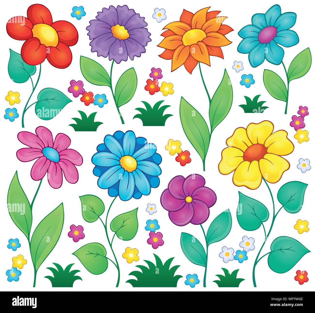 Flower theme collection 7 Stock Vector Image & Art - Alamy
