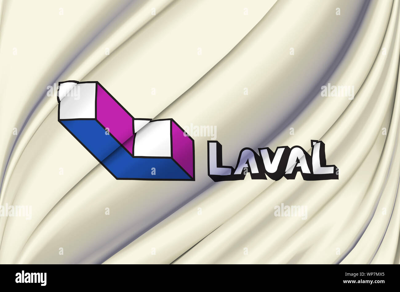 Laval Quebec waving flag illustration. States, cities and Regions of ...