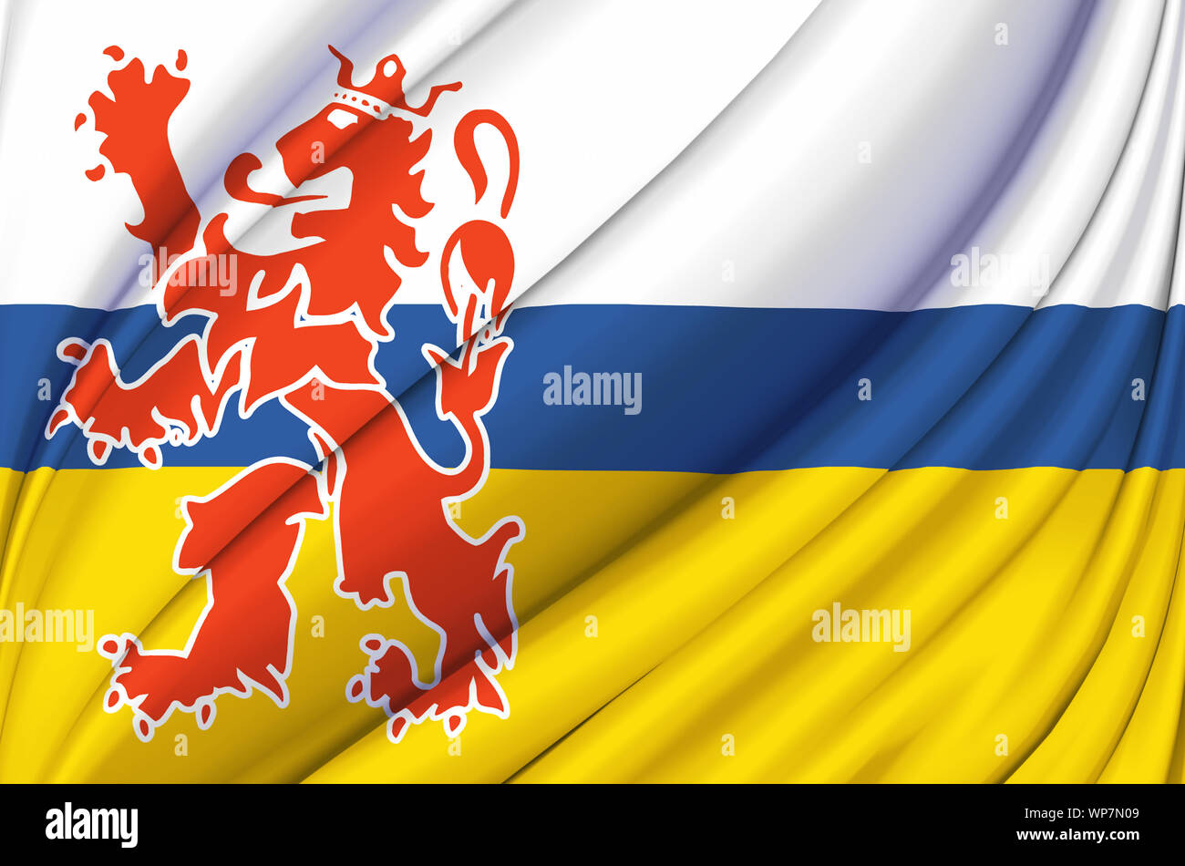 Limburg waving flag illustration. Regions of the Netherlands. Perfect ...