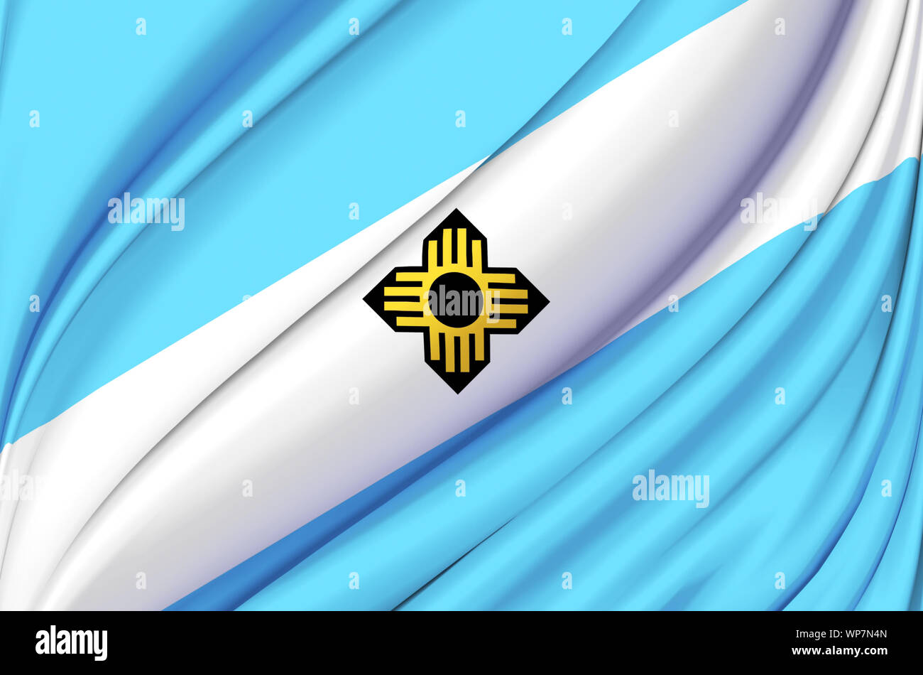 Madison Wisconsin waving flag illustration. Regions and Cities of the ...