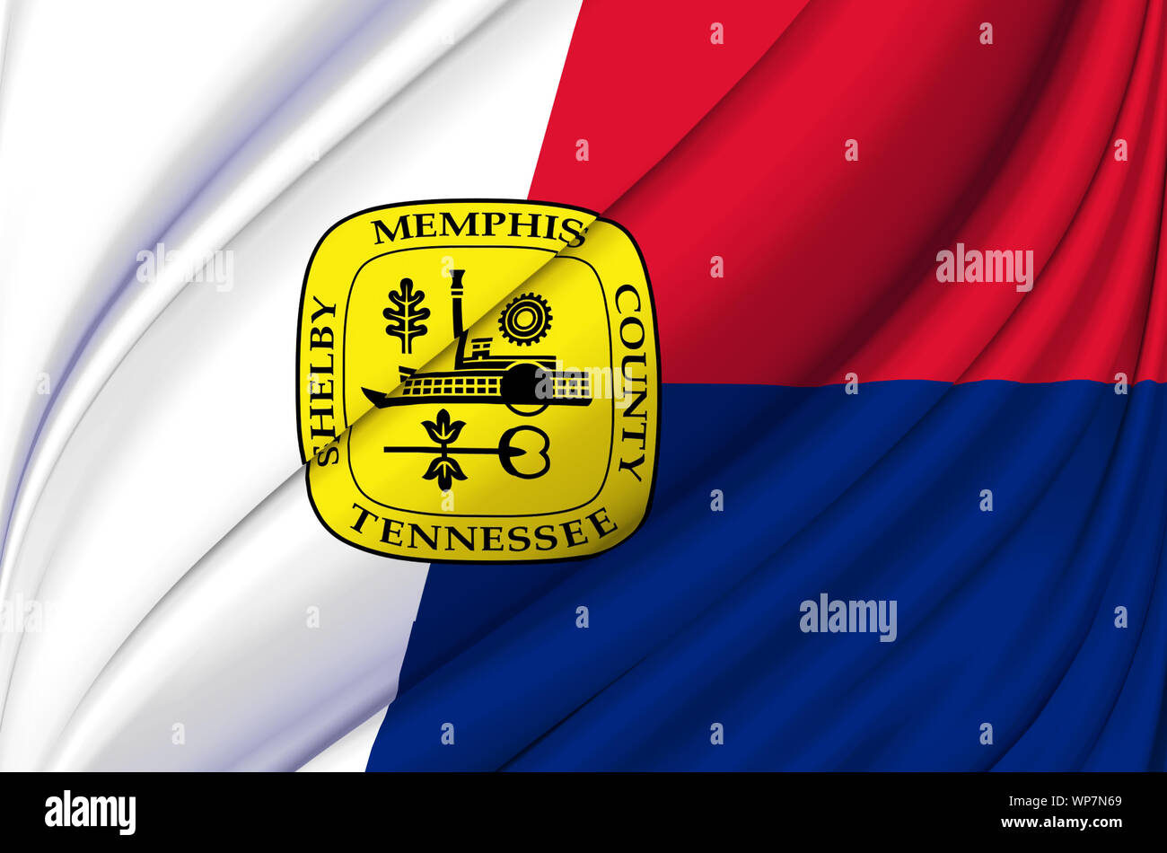 Memphis Tennessee waving flag illustration. Regions and Cities of the ...