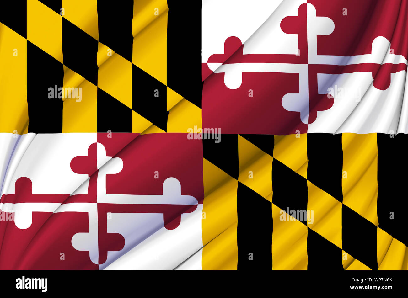 Maryland waving flag illustration. US states. Perfect for background ...