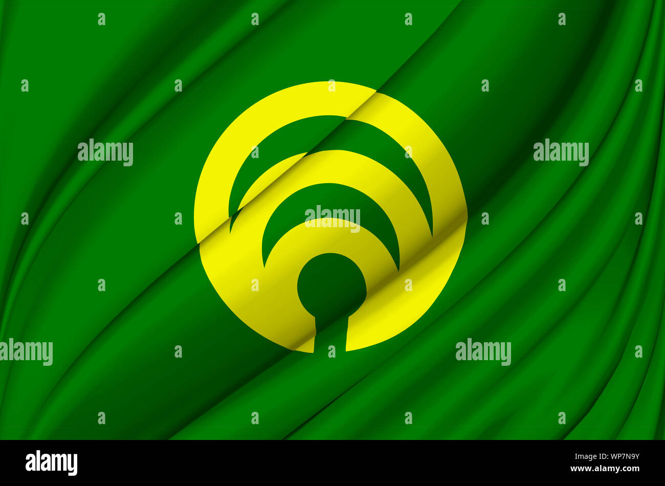 Mikasa waving flag illustration. Regions of Japan. Perfect for ...