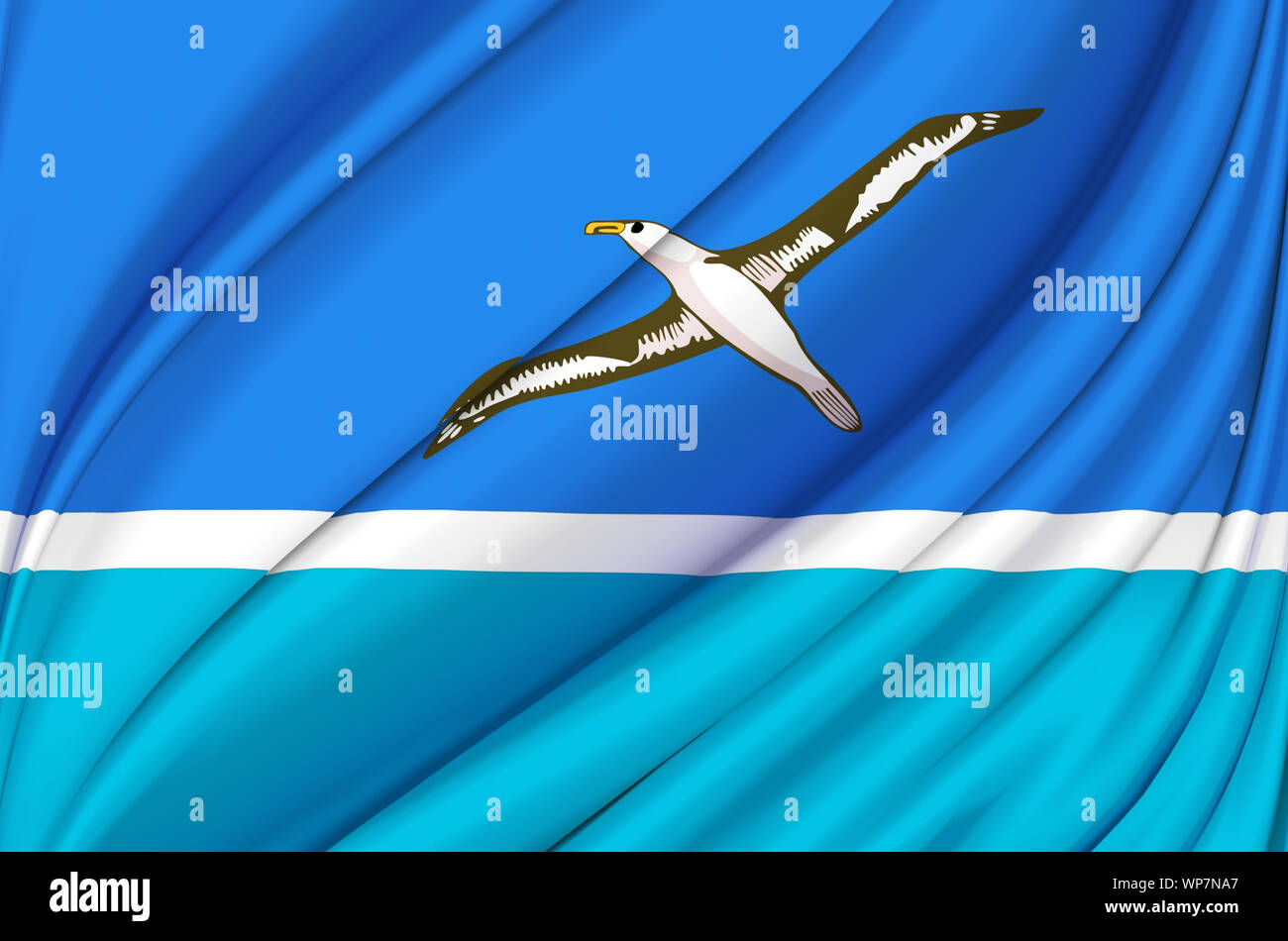 Midway Islands waving flag illustration. Regions and Cities of the ...