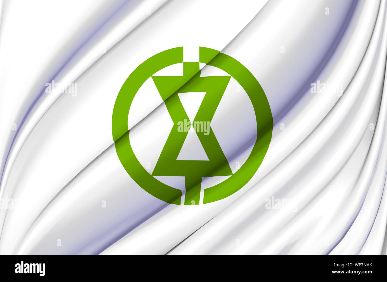 Monbetsu waving flag illustration. Regions of Japan. Perfect for ...