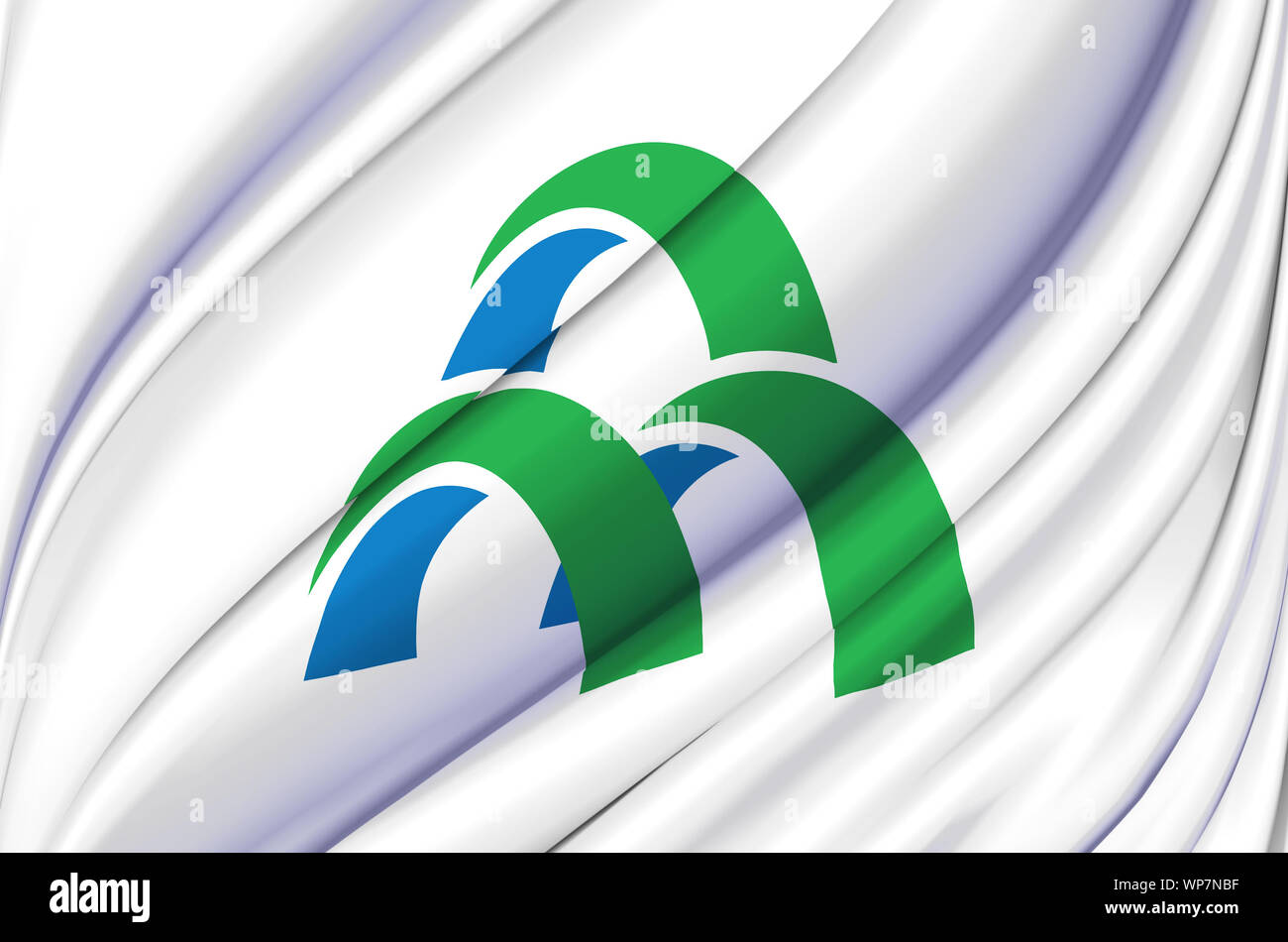 Mori waving flag illustration. Regions of Japan. Perfect for background ...