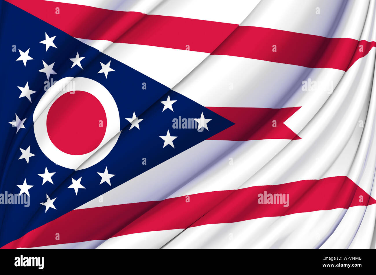 Ohio waving flag illustration. US states. Perfect for background and ...