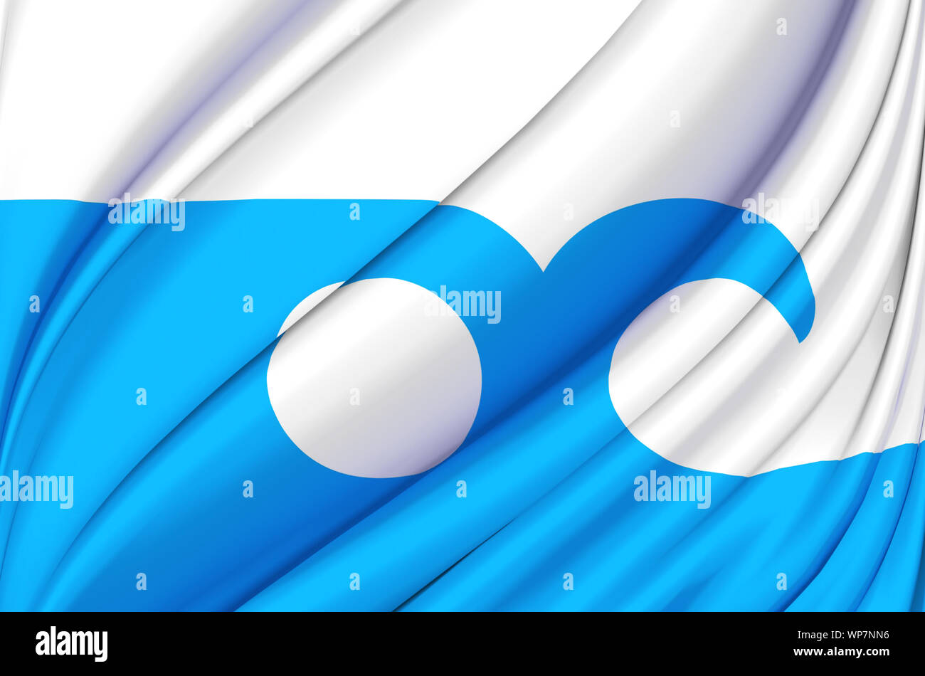 Ocean City waving flag illustration. Regions and Cities of the United ...