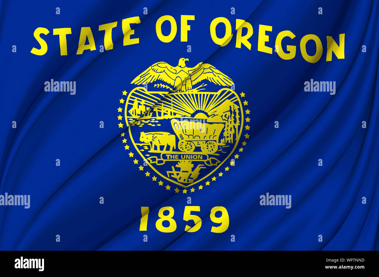 Oregon waving flag illustration. US states. Perfect for background and ...