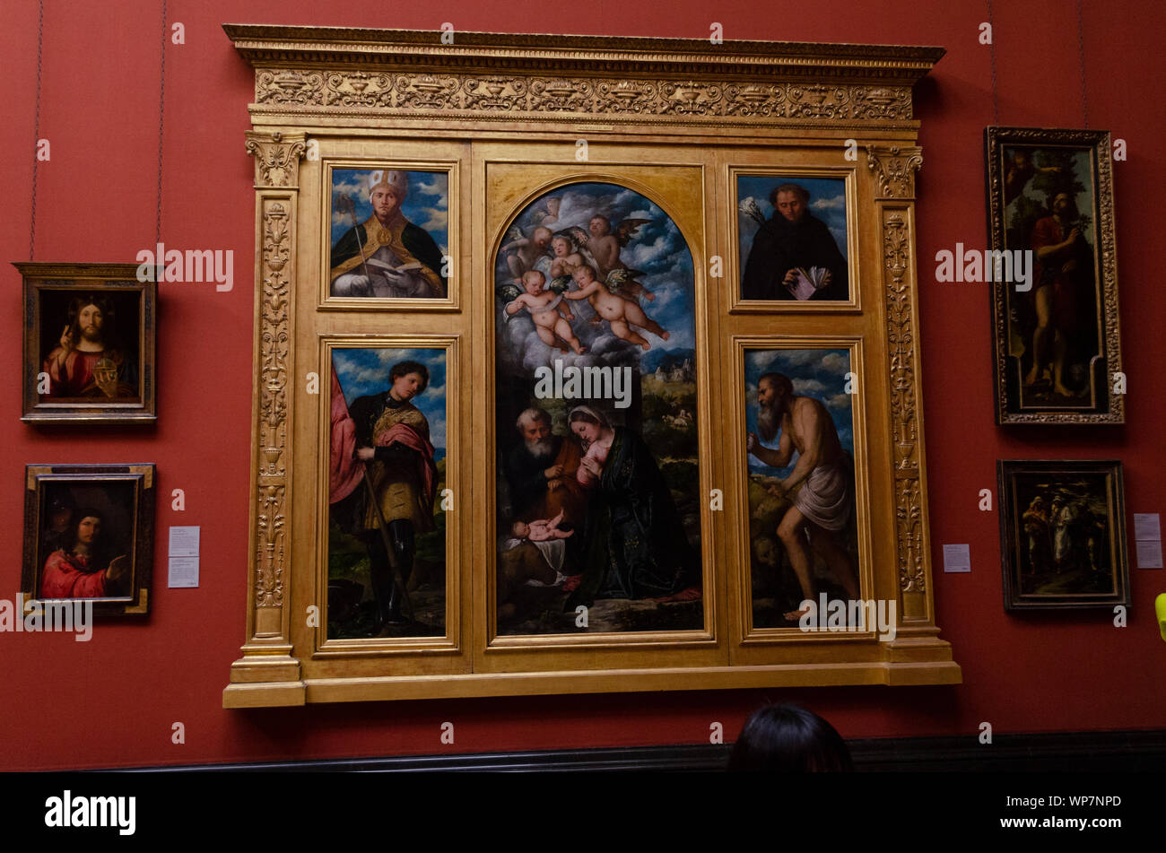 High Altarpiece, Saint Alessandro, Brescia. Girolamo Romanino Stock ...