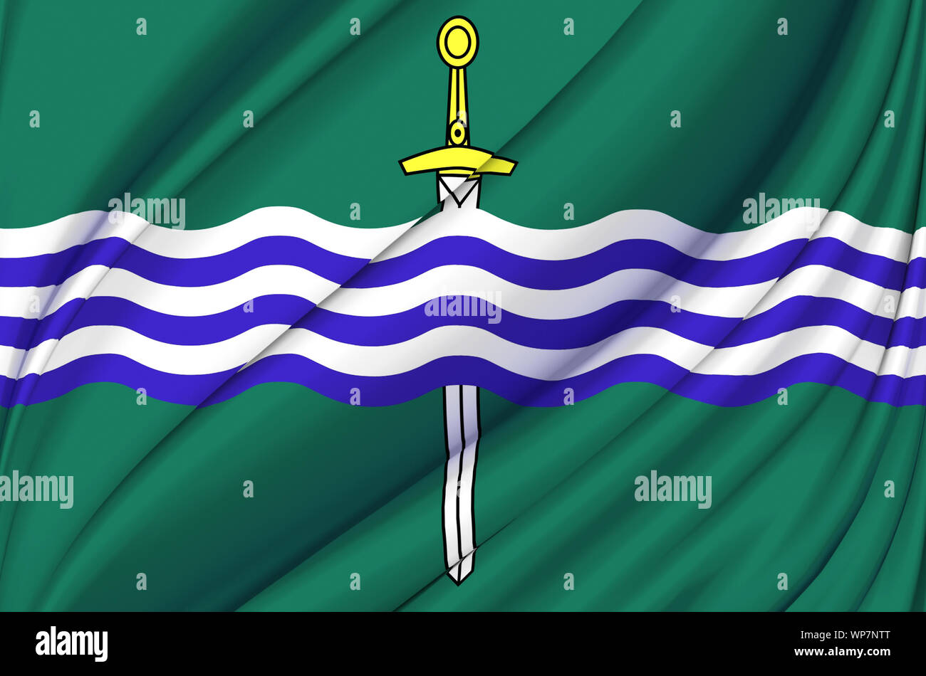 Peterborough Ontario waving flag illustration. States, cities and ...