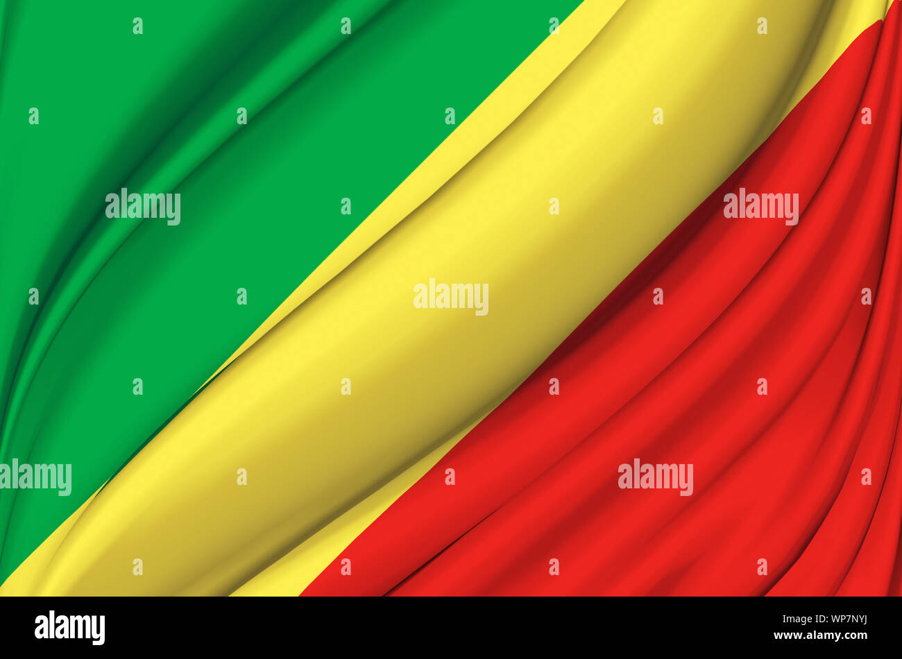 Republic Of Congo waving flag illustration. Countries of Africa ...