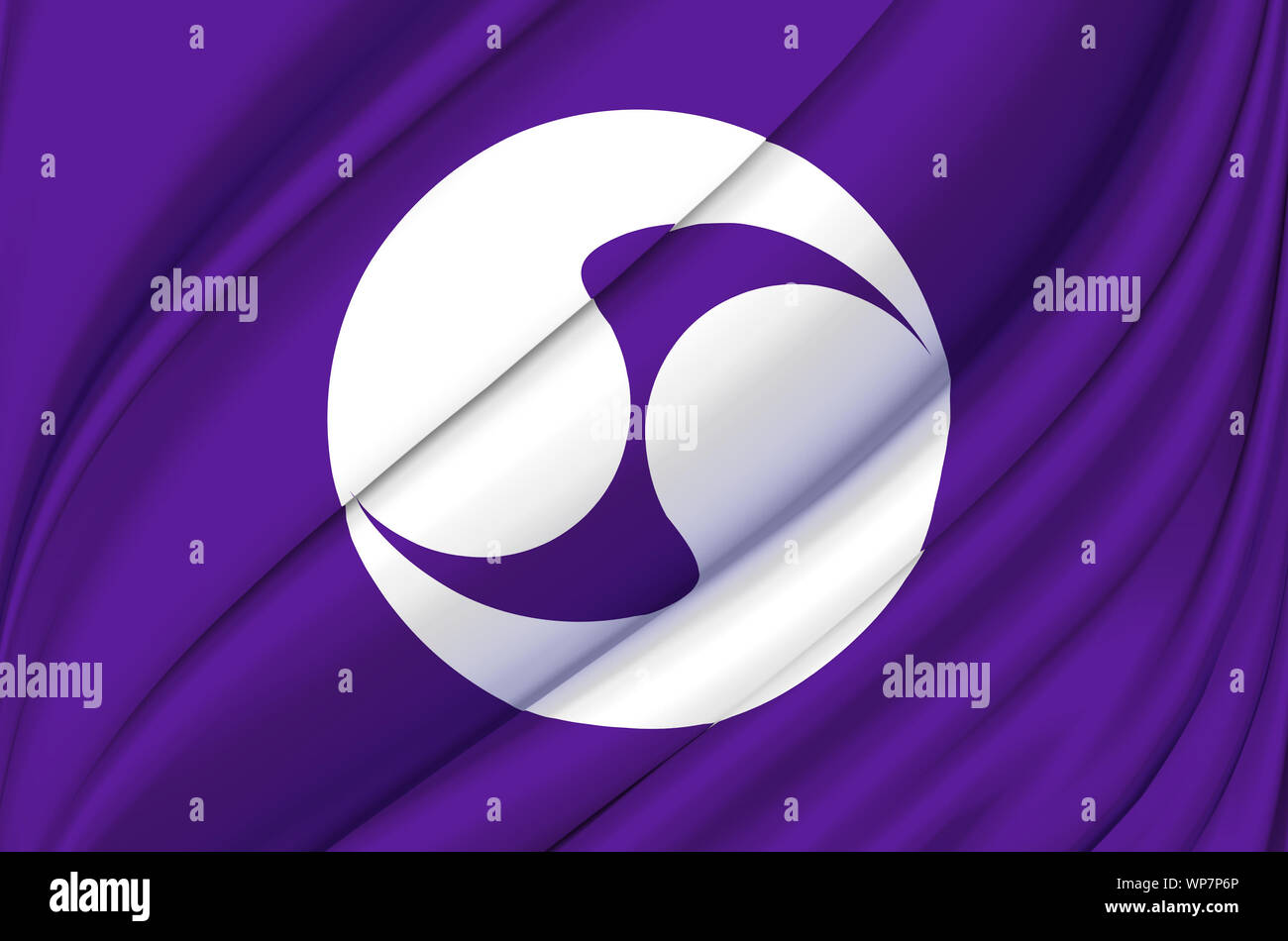 Samani waving flag illustration. Regions of Japan. Perfect for ...