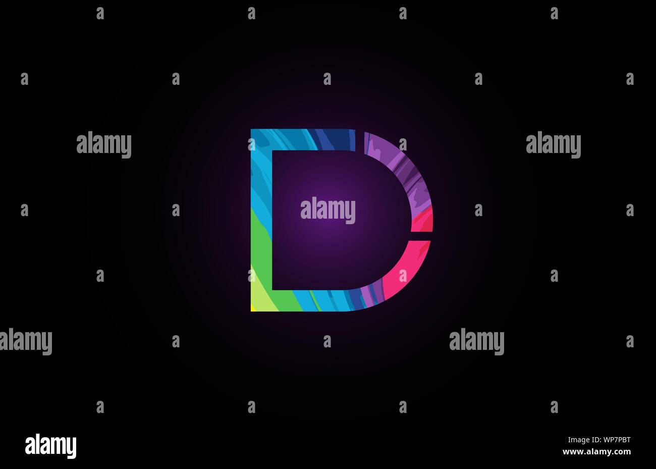 d colored alphabet letter for company logo icon. Suitable as logotype ...