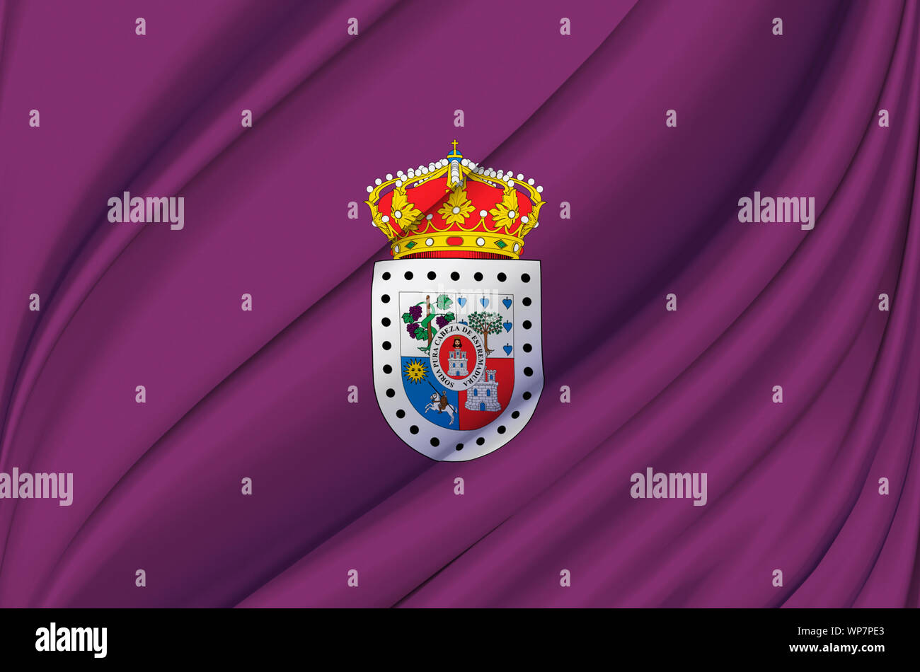 Soria waving flag illustration. Regions and cities of Spain. Perfect ...