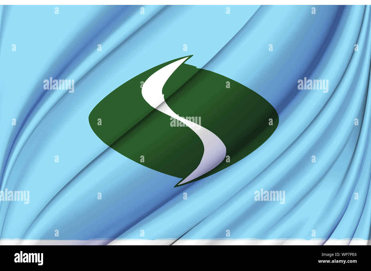 Shiriuchi waving flag illustration. Regions of Japan. Perfect for ...