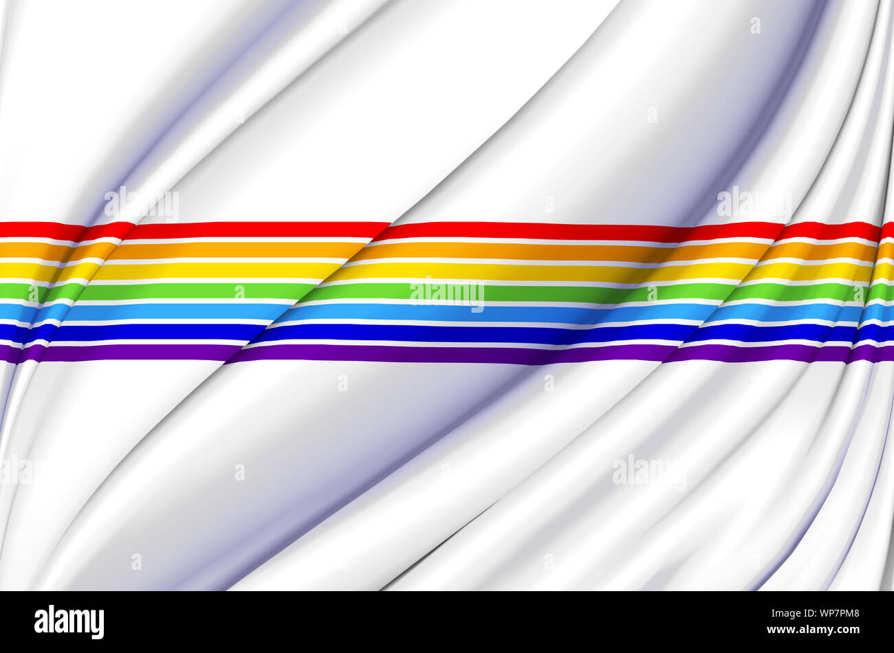 The Jewish Autonomous waving flag illustration. Regions of Russia ...