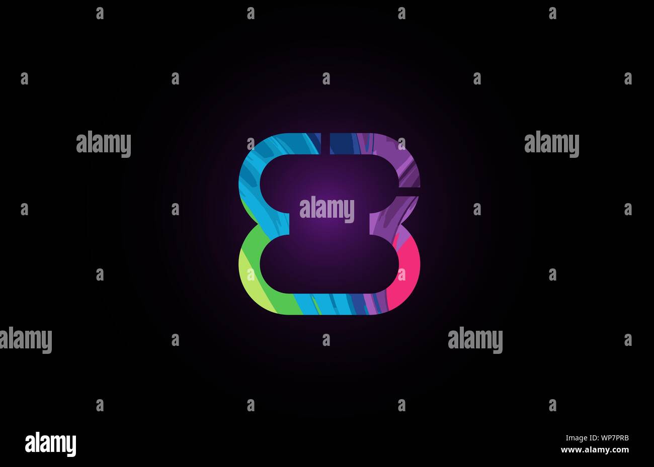 8 colored number for company logo icon. Suitable as logotype for a ...