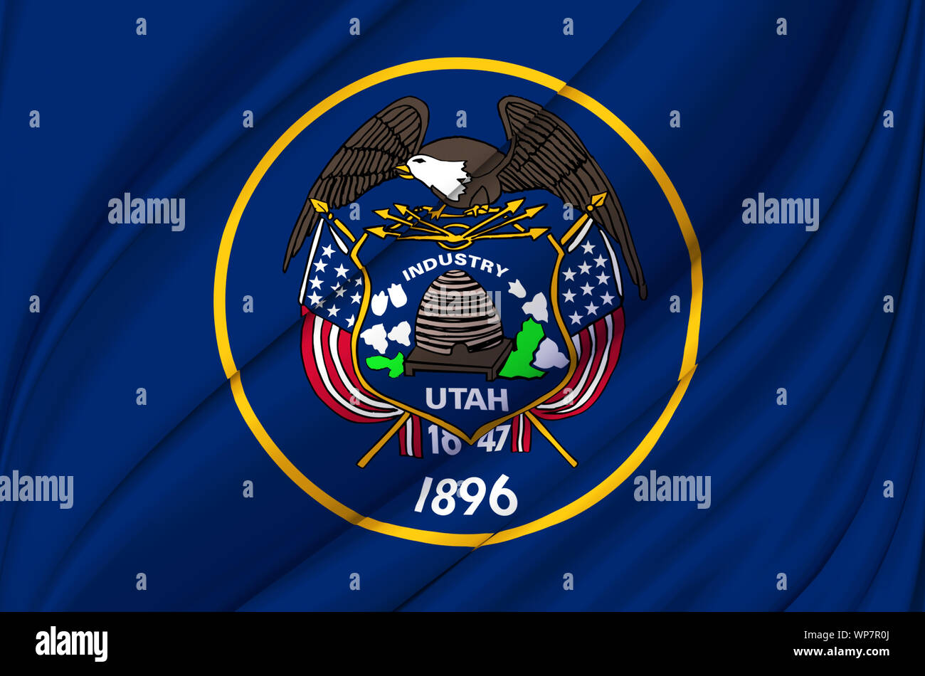 Utah waving flag illustration. US states. Perfect for background and ...