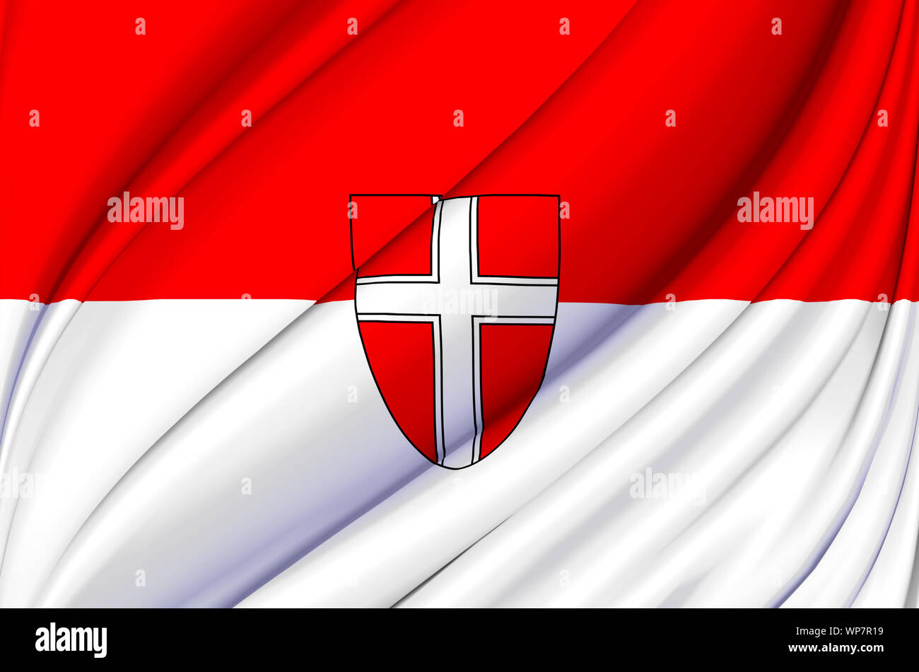 Vienna waving flag illustration. Regions of Austria. Perfect for ...