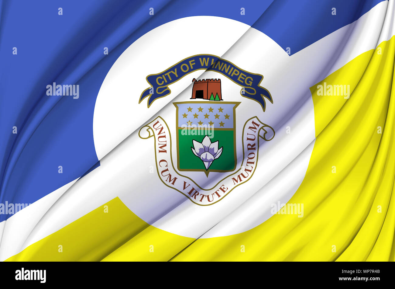 Winnipeg waving flag illustration. States, cities and Regions of Canada ...