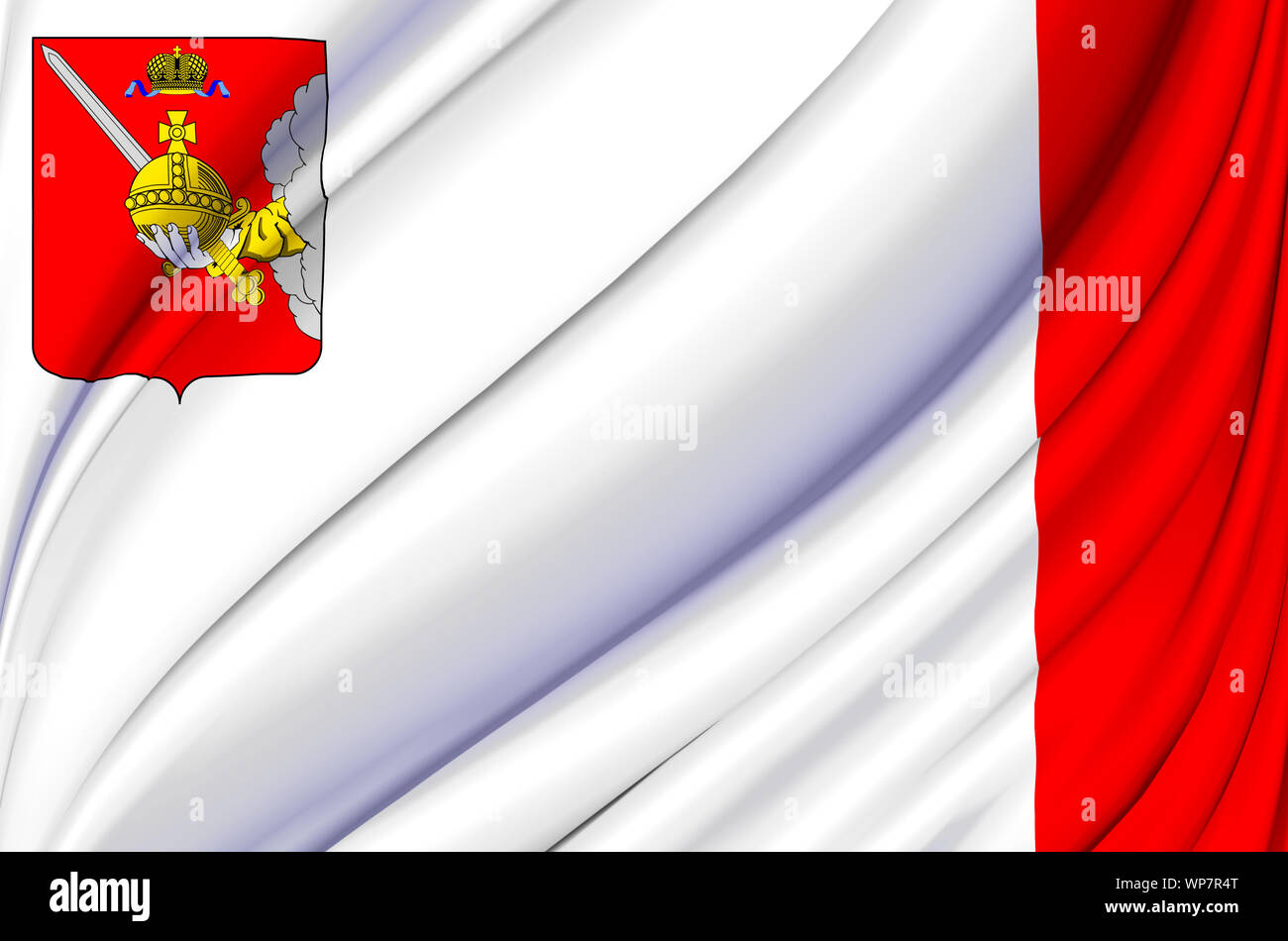 Vologda waving flag illustration. Regions of Russia. Perfect for ...