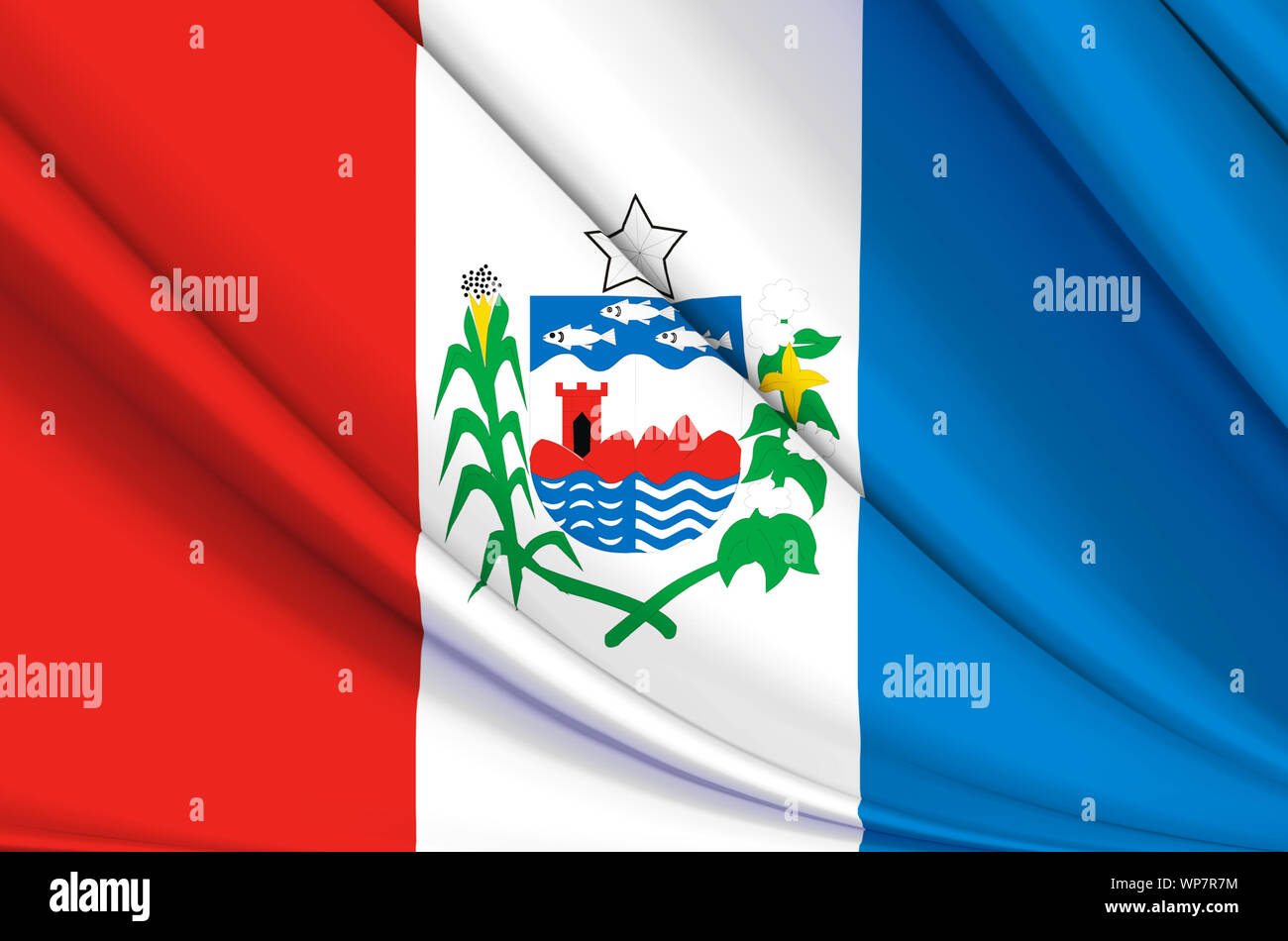 Alagoas waving flag illustration. Brazilian states. Perfect for ...