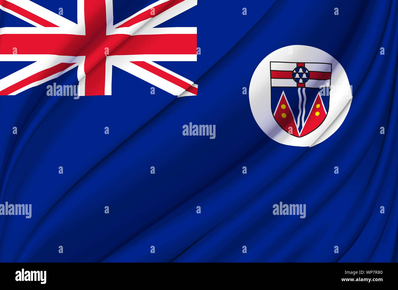 Yukon Territory waving flag illustration. States, cities and Regions of ...