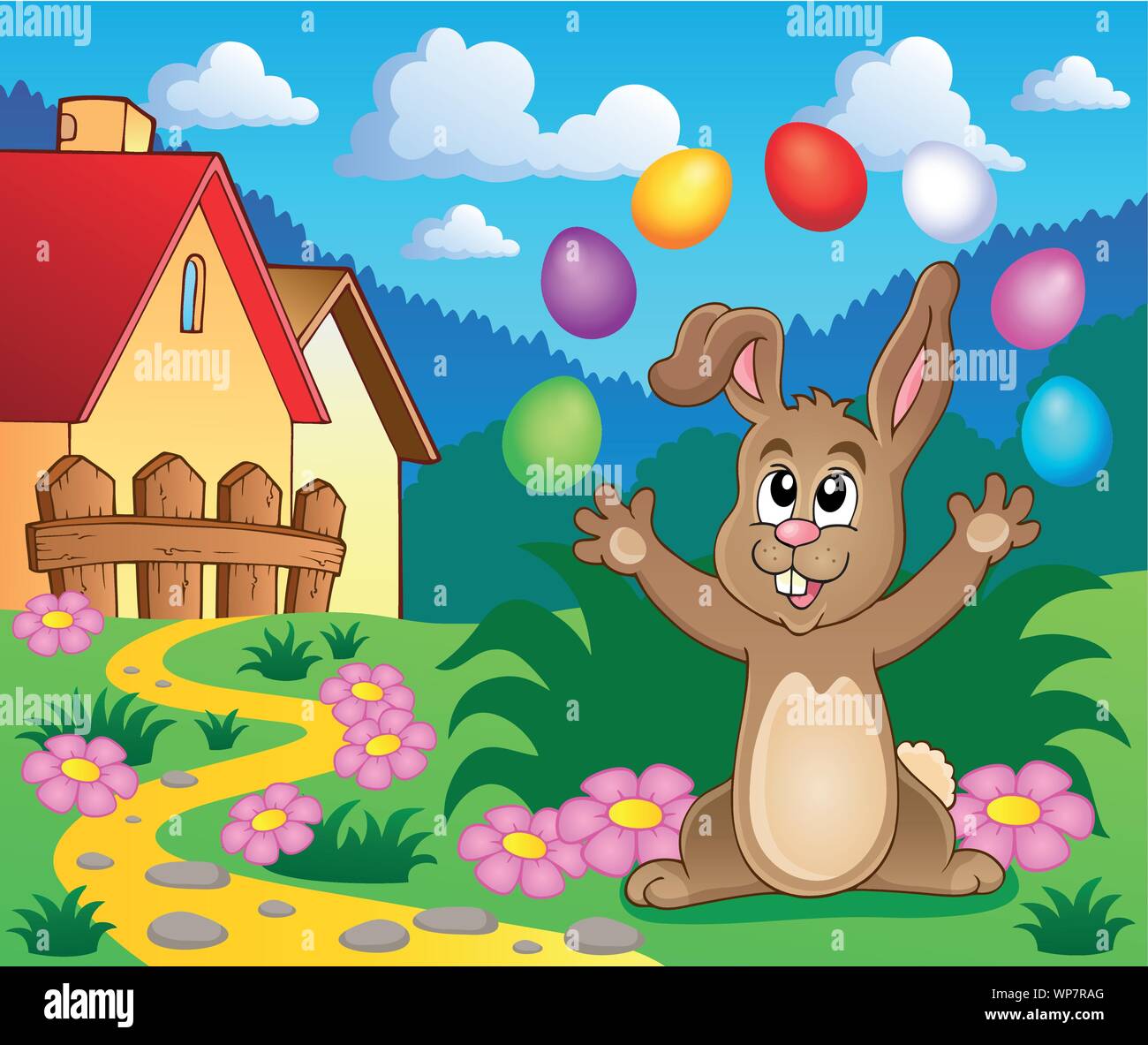 Colour rabbit illustration paint draw hi-res stock photography and ...