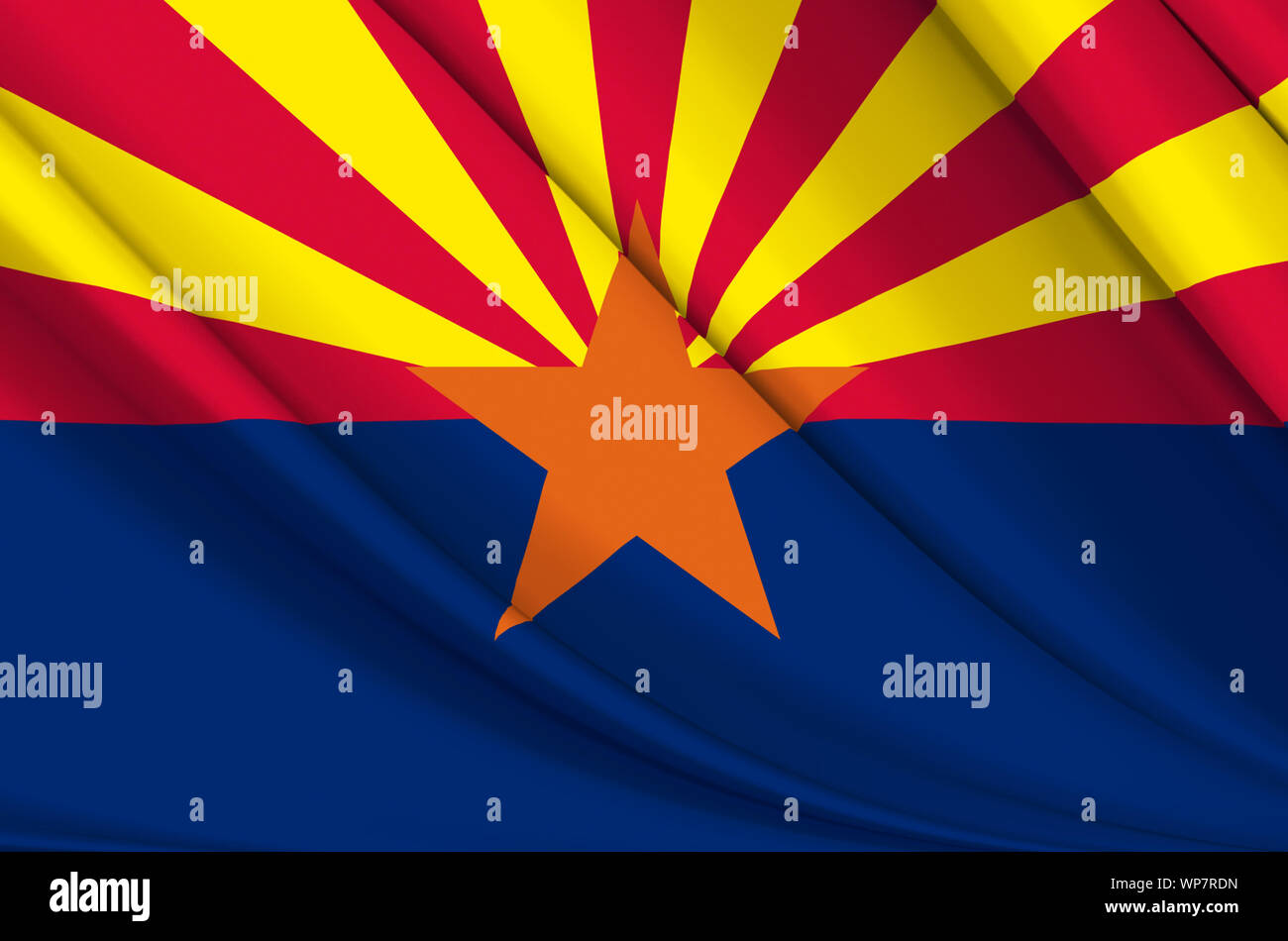 Arizona waving flag illustration. US states. Perfect for background and ...
