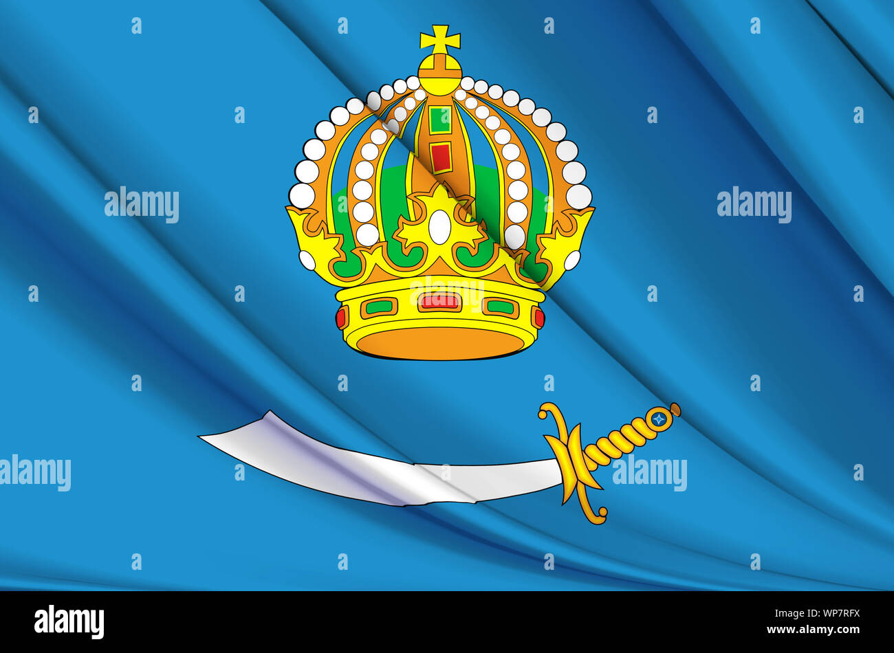 Astrakhan waving flag illustration. Regions of Russia. Perfect for ...