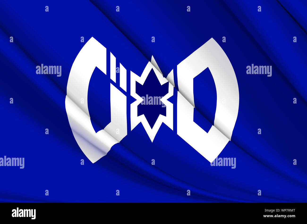 Bihoro waving flag illustration. Regions of Japan. Perfect for ...