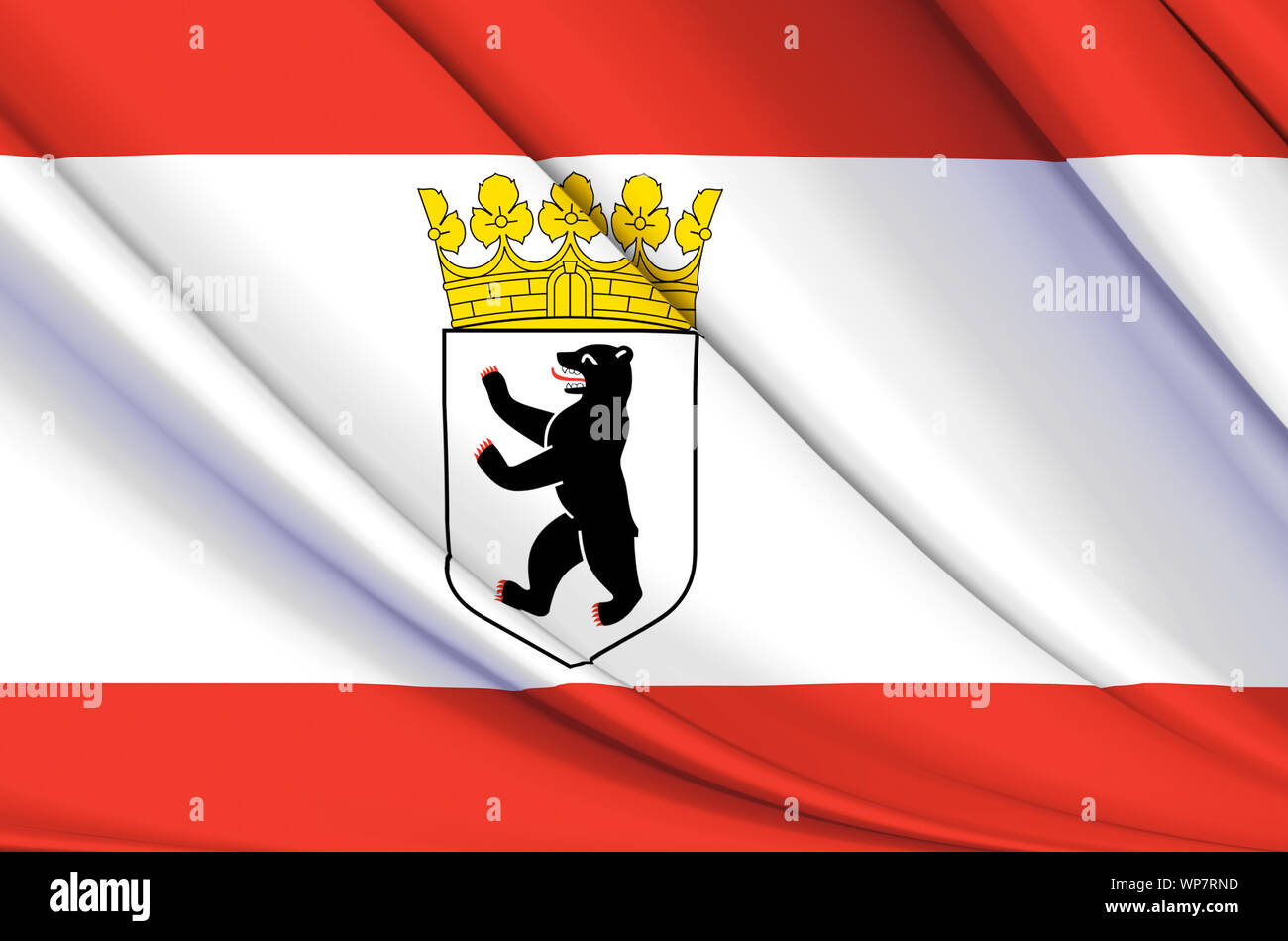 Berlin waving flag illustration. Federal state of Germany. Perfect for ...